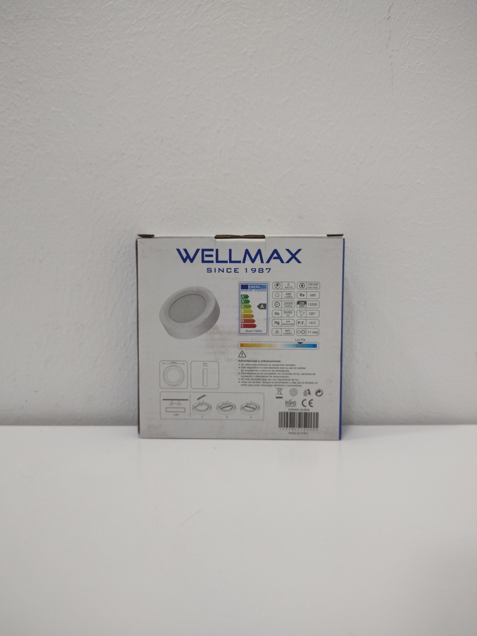 Panel Superficial Redondo 6w 6k, Wellmax (cod.3251) - Todoelectrico Valencia