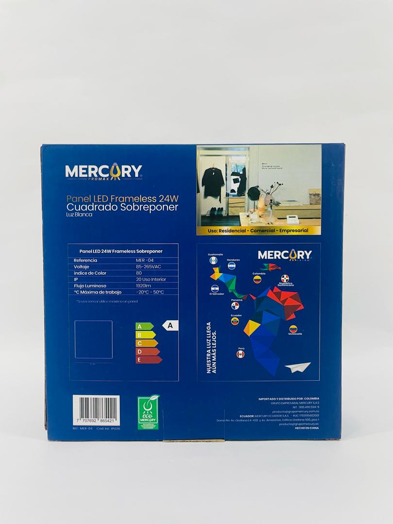 Panel Superficial Cuadrado 24w 6k B/Infinito Mercury (cod.1805 ...
