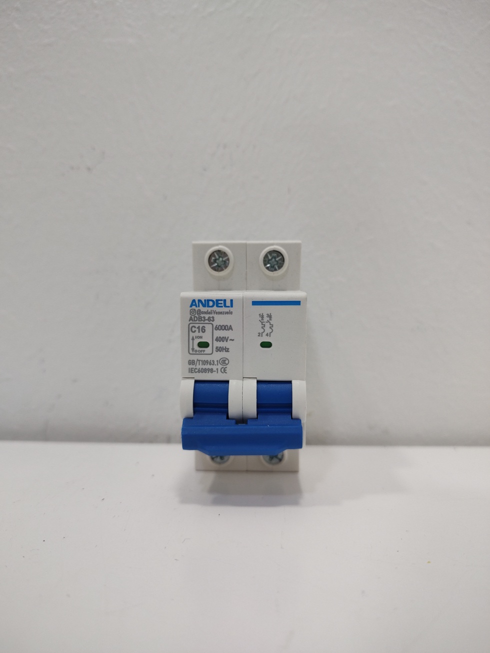 Breaker Termomagnético 2x16amp, Andeli (cod.1440) - Todoelectrico Valencia